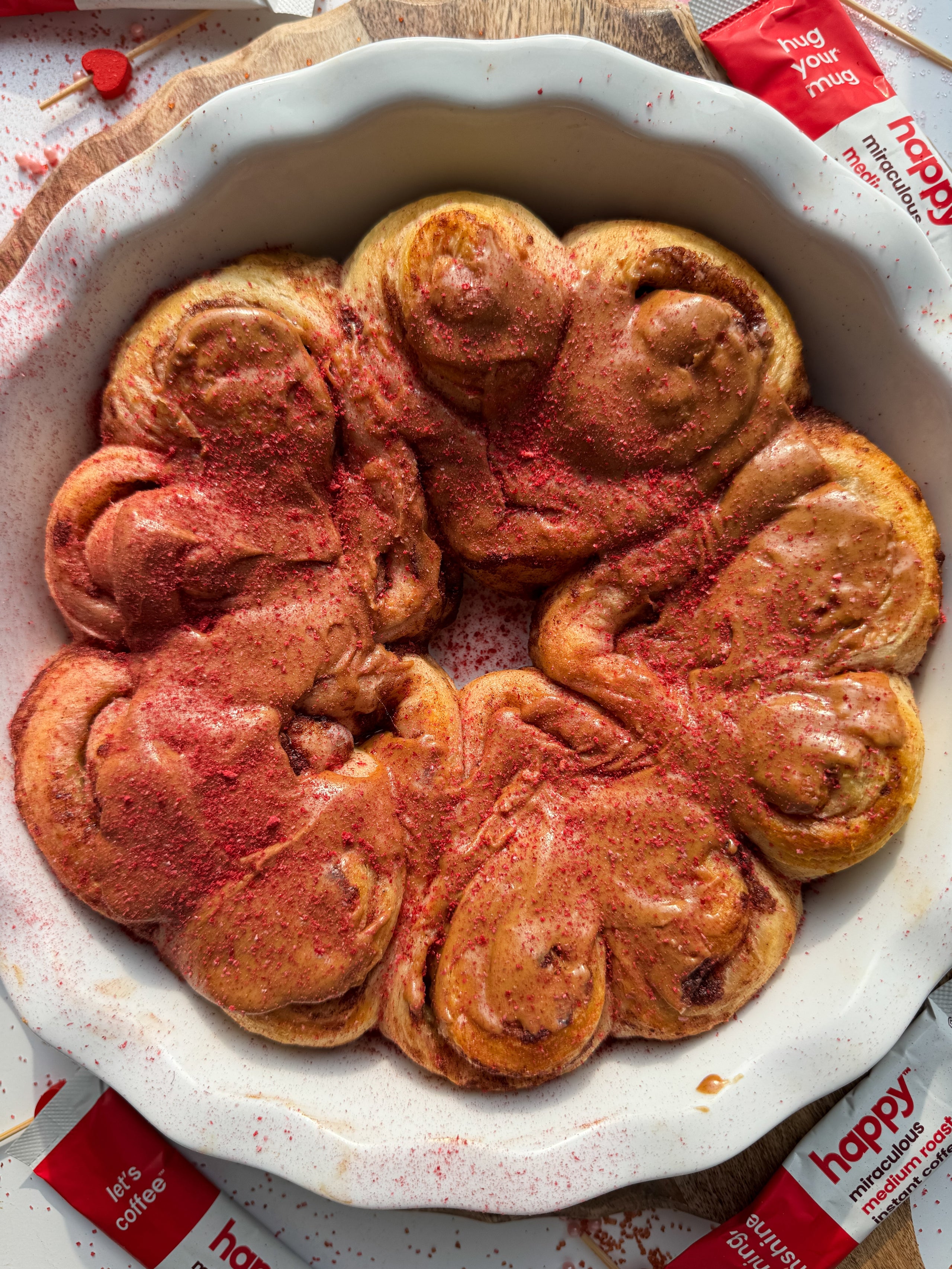 Raspberry Coffee Cinnamon Rolls Recipe | Valentine’s Day Treat – Happy ...
