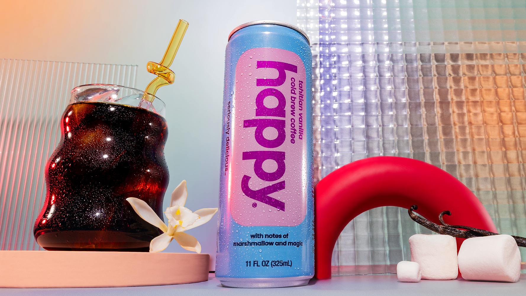 Happy® cold brew coffee + lattes, ready to drink in a 11 oz can – Happy ...