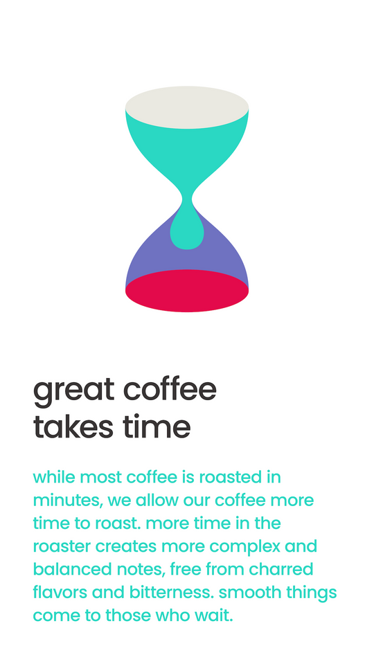 great coffee takes time - awesome coffee makes us happy®